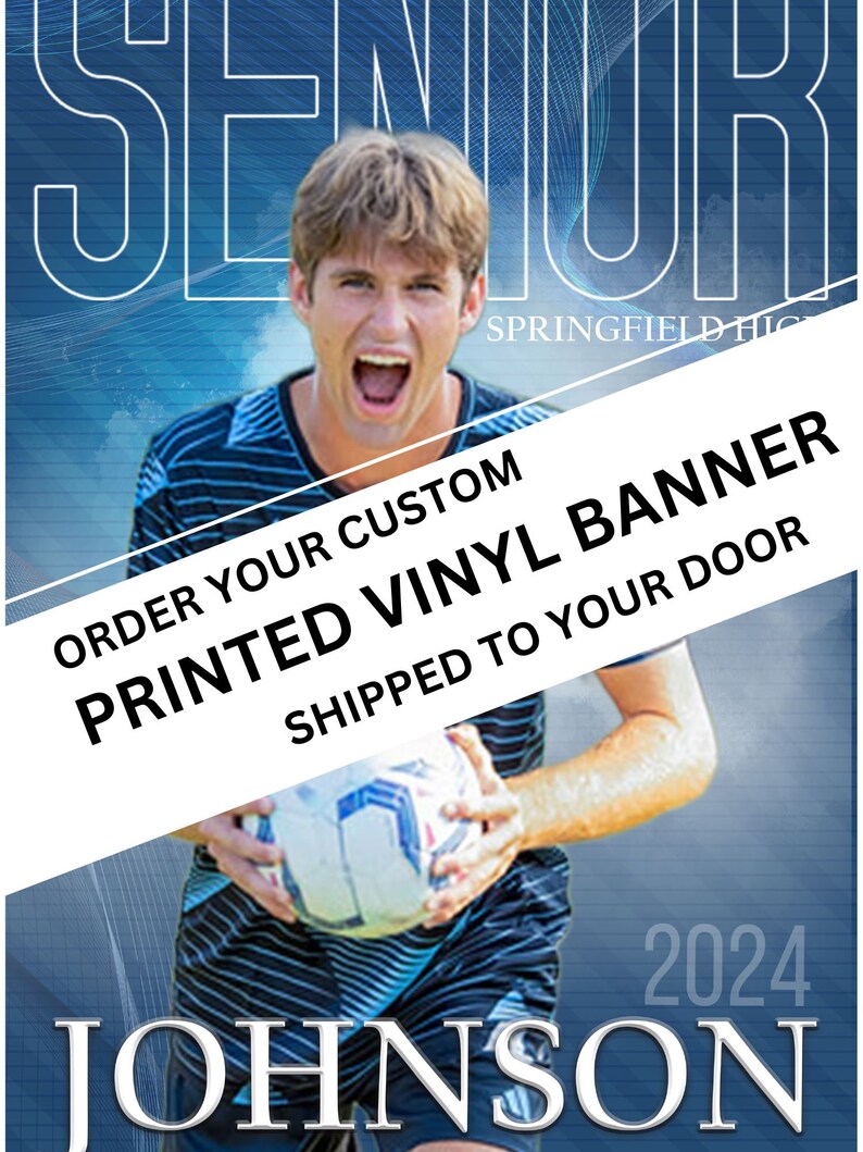 24 X 36 Custom Vinyl Printed Sports Senior Banner for Senior Night ...