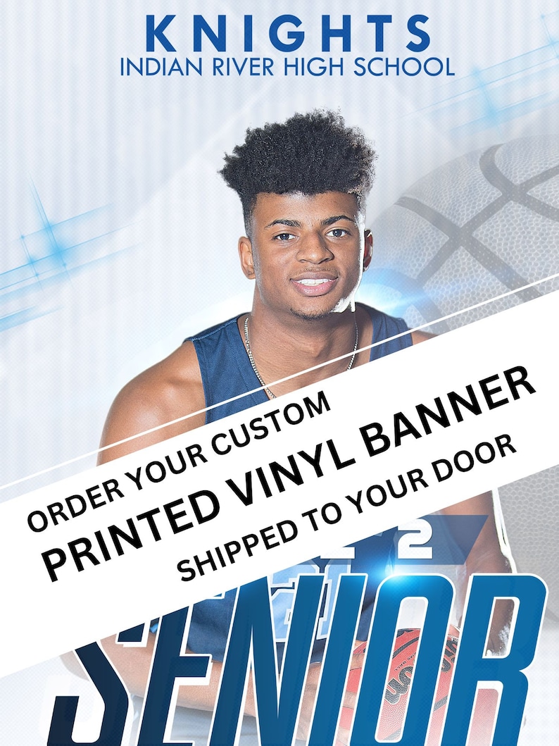 Custom Printed Vinyl Senior Sports Banner, Basketball Banner, Senior ...