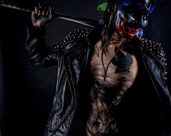 Blue and White Clown - Etsy