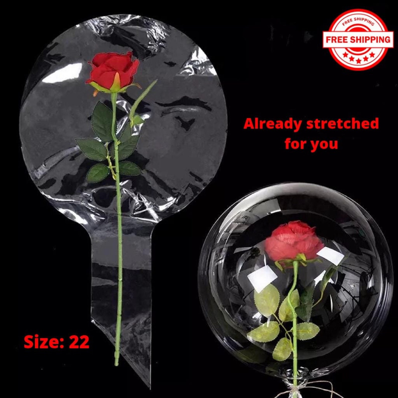 Clear Balloon to Stuff 22" Bobo Balloon Wide Neck Bubble Balloon Wide ...