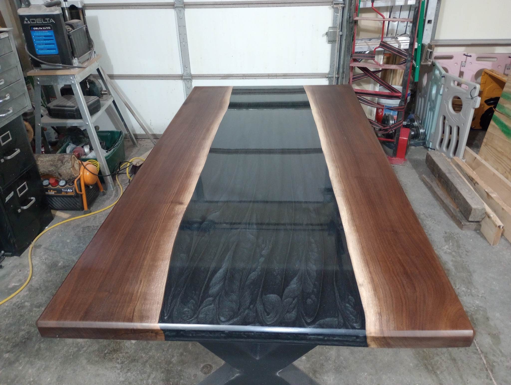 Black Walnut Epoxy River Dining Room Table - Etsy