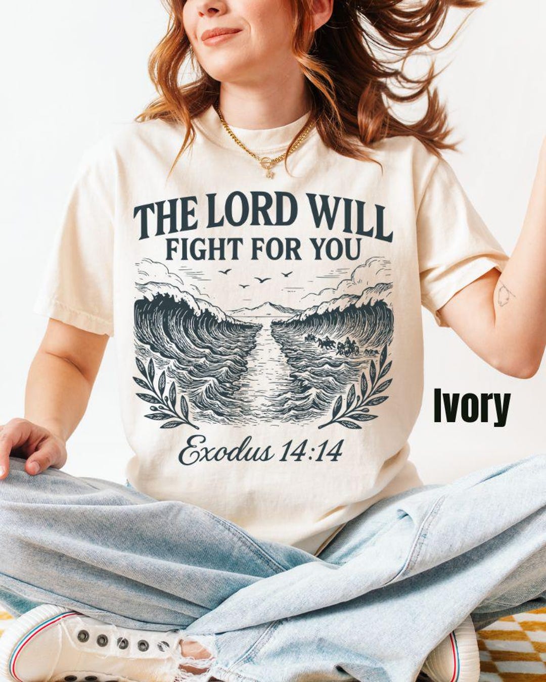 The Lord Will Fight for You Shirt, Exodus 14:14 Christian Shirt, Bible ...
