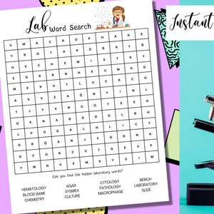 Lab Week Game | Lab Word Search | Lab Word Puzzle | Lab Game Printable ...