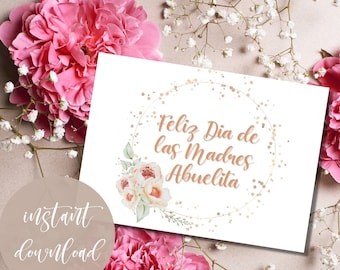 Dia De Las Madres Printable Card Spanish Mother S Day Etsy