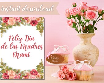 Dia De Las Madres Printable Card Spanish Mother's Day | Etsy