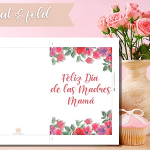 Dia De Las Madres | Printable Card | Spanish Mother's Day Card | 5x7 in ...