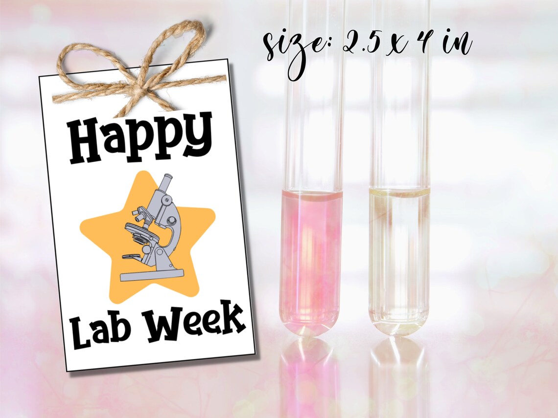 Printable Lab Week Gift Tags Lab Week Lab Gifts Lab Week Game Gift Lab ...