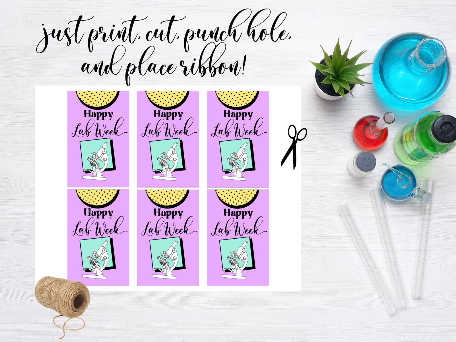 Printable Lab Week Gift Tags Lab Week Lab Gifts Lab Week Game Gift Lab ...