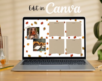 Fall Desktop Wallpaper Organizer - Etsy