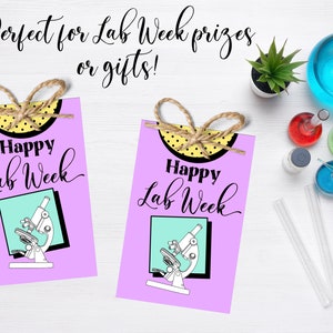 Printable Lab Week Gift Tags | Lab Week | Lab Gifts | Lab Week Game ...
