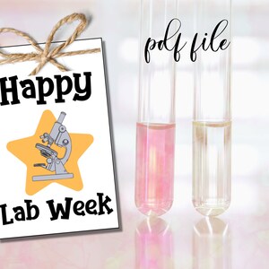 Printable Lab Week Gift Tags | Lab Week | Lab Gifts | Lab Week Game ...