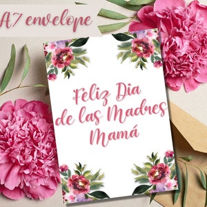 Dia De Las Madres | Printable Card | Spanish Mother's Day Card | PDF ...
