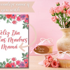 Dia De Las Madres | Printable Card | Spanish Mother's Day Card | 5x7 in ...