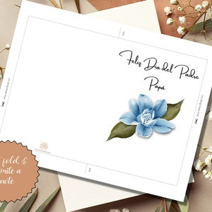 Feliz Dia Del Padre | Printable Card | Spanish Father's Day Card | PDF ...