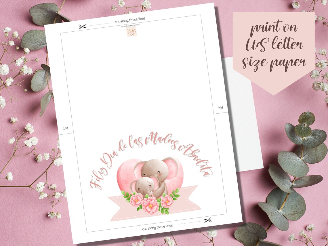 Dia De Las Madres Printable Card Spanish Mother's Day | Etsy