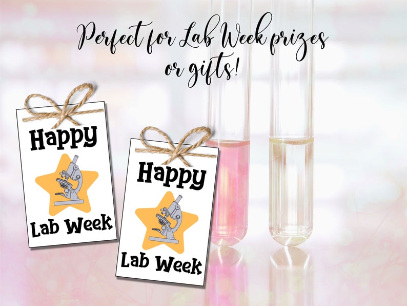 Printable Lab Week Gift Tags Lab Week Lab Gifts Lab Week Game Gift Lab ...