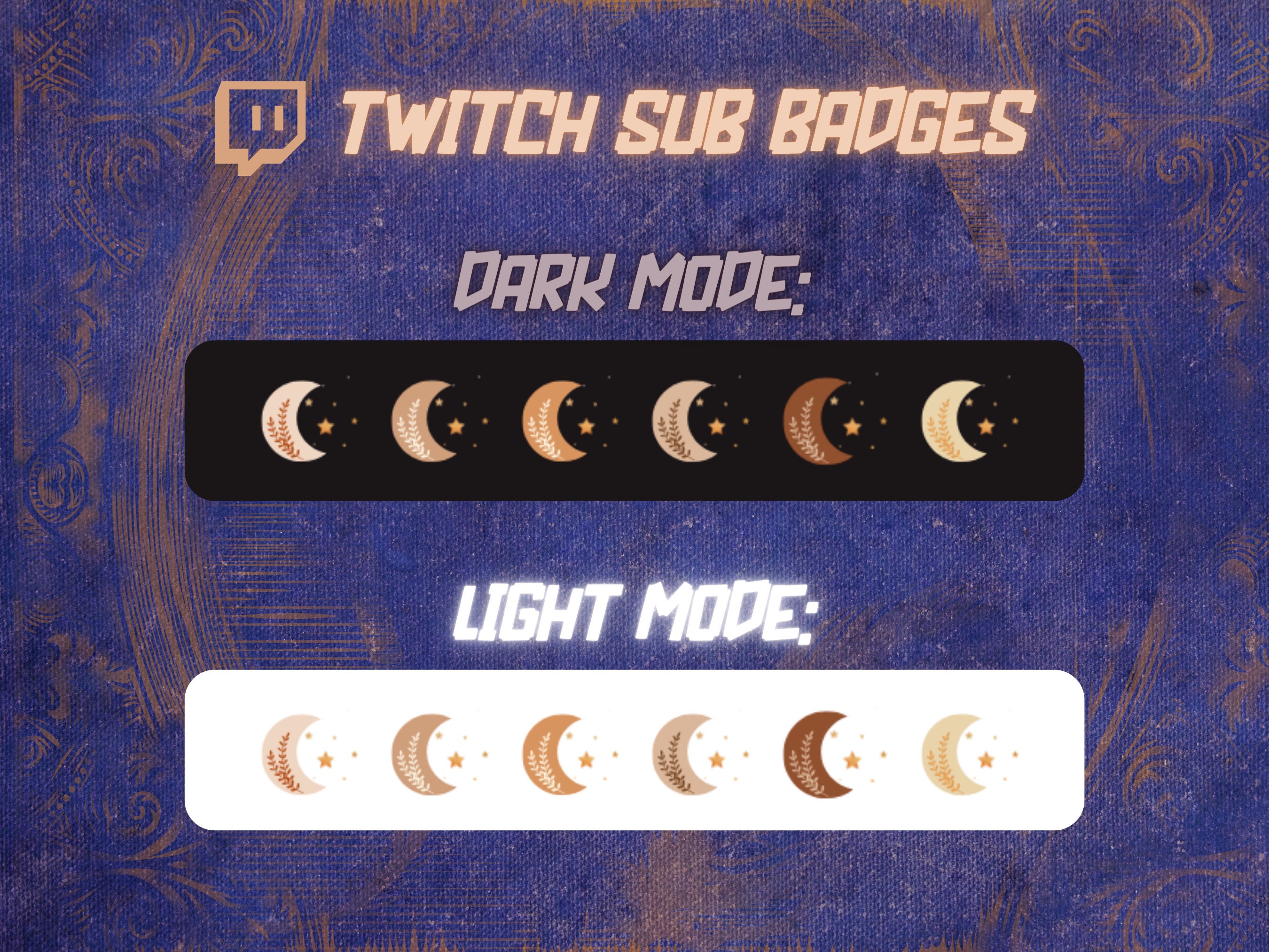 Twitch Sub Badges | Twitch Bit Badges | Boho Sub Badges | Boho Bit ...