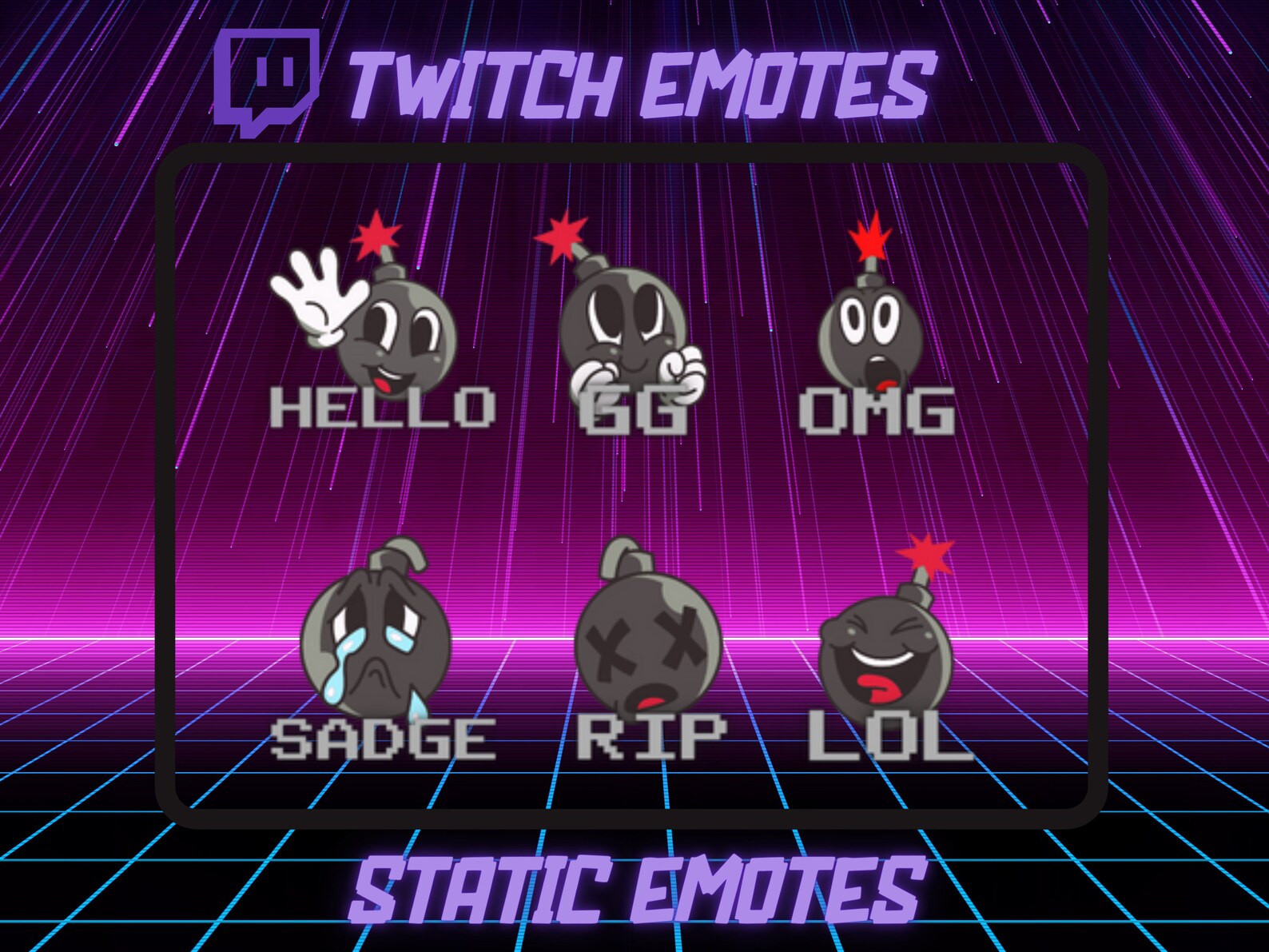 Twitch Emotes | Standard Twitch Emotes | Twitch Emotes for Streamers ...