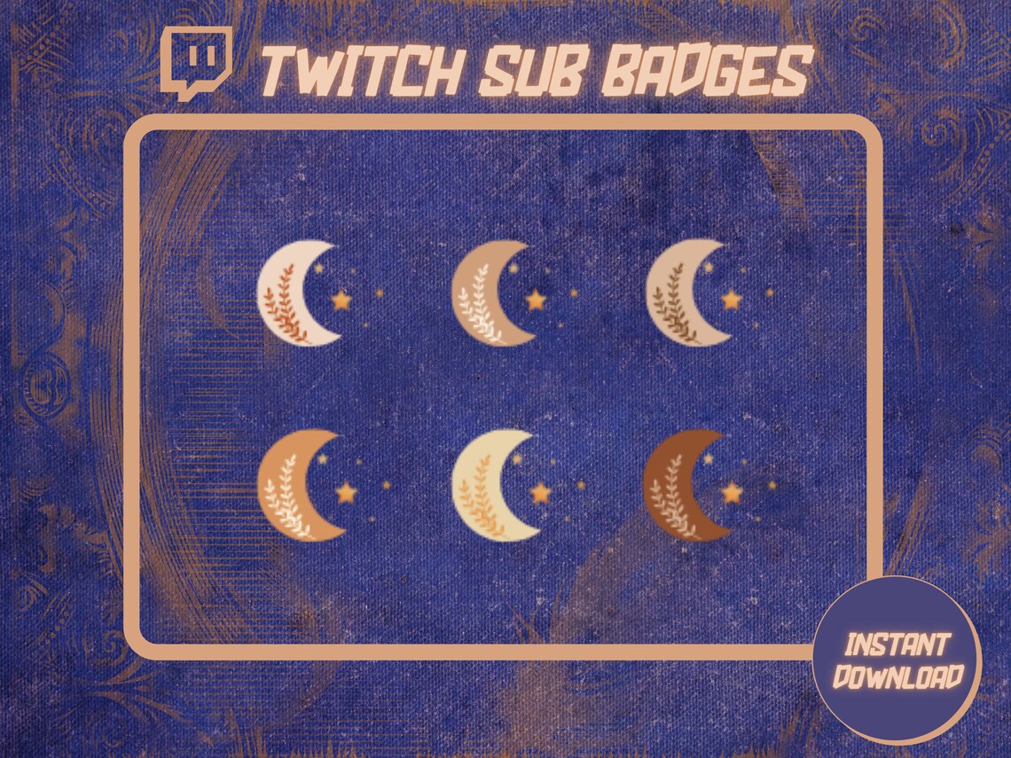 Twitch Sub Badges | Twitch Bit Badges | Boho Sub Badges | Boho Bit ...