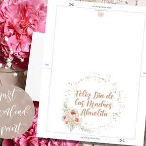 Dia De Las Madres | Printable Card | Spanish Mother's Day Card | 7 X 5 ...
