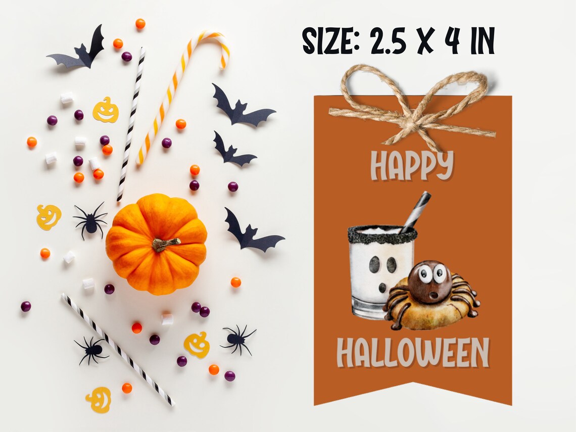 Halloween Printable Tags Halloween Tags Printable - Etsy