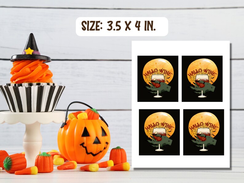 Halloween Wine Labels | Hallo-wine Wine Labels | Printable Halloween ...