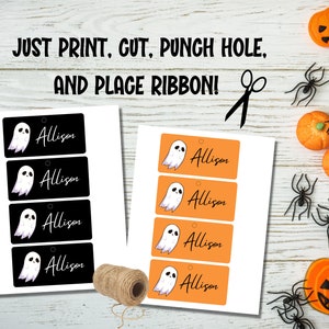 Editable Halloween Basket Tags | Halloween Tags Printable | Custom Kids ...