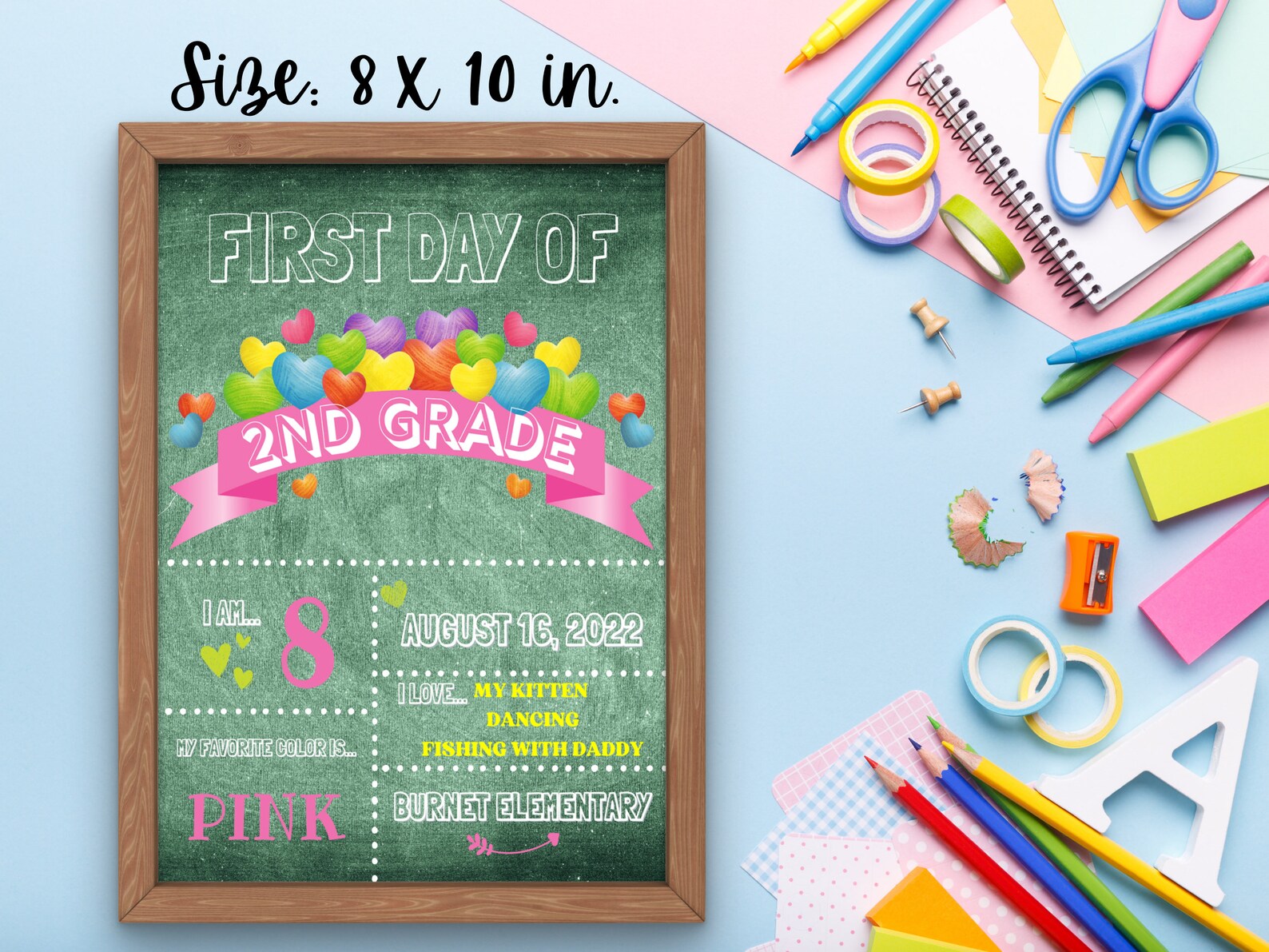 Editable First Day of School Sign | Reusable Back to School Poster ...