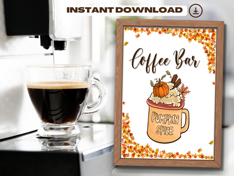 Coffee Bar Sign Printable Coffee Bar Sign Instant Download Coffee Bar ...