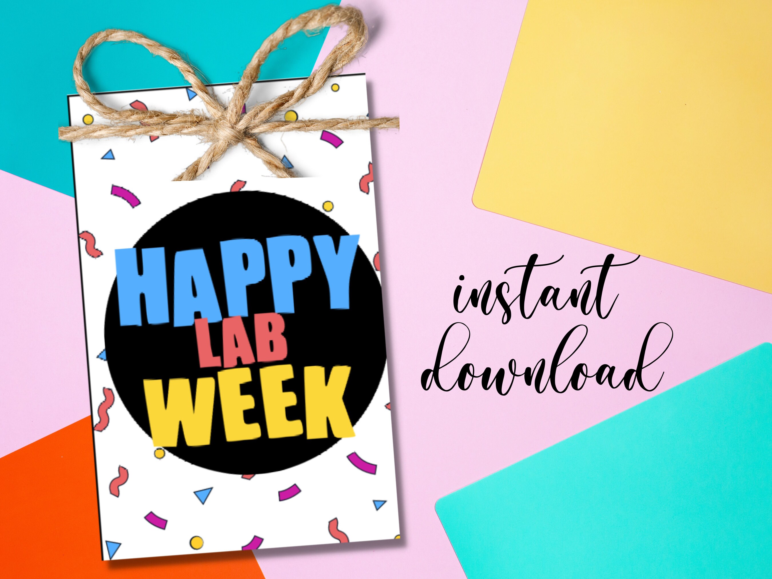 Printable Lab Week Gift Tags | Lab Week | Lab Gifts | Lab Week Game ...