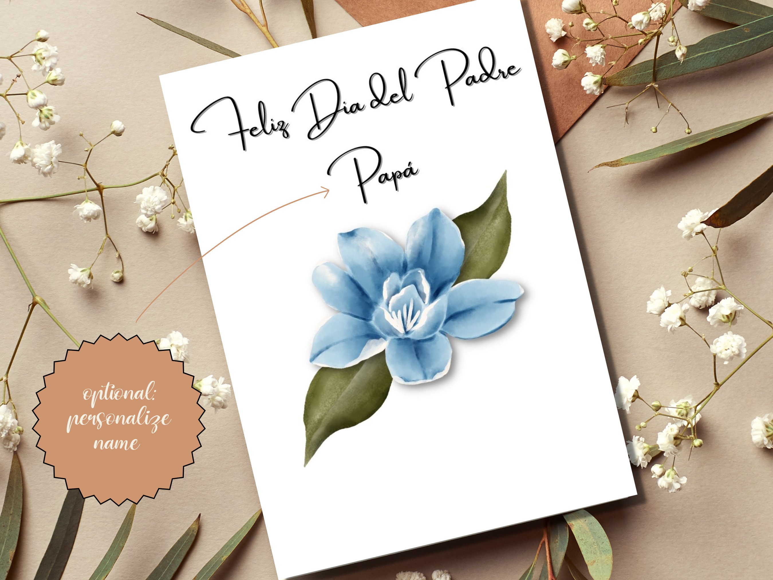 Feliz Dia Del Padre | Printable Card | Spanish Father's Day Card | PDF ...