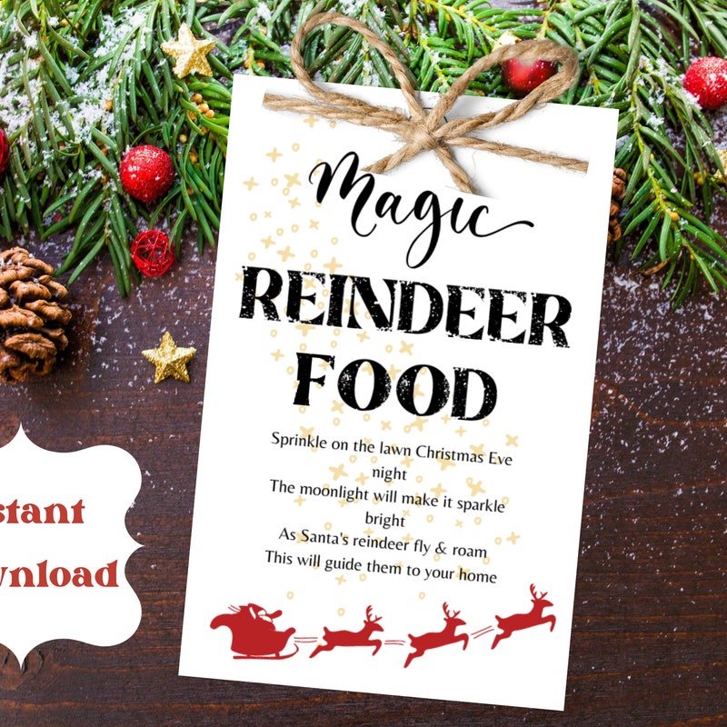 Reindeer Dust Labels - Etsy