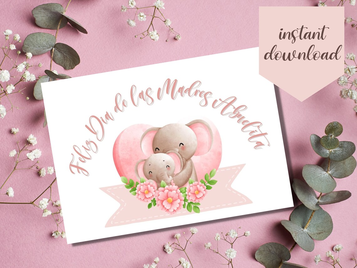 Dia De Las Madres Printable Card Spanish Mother's Day | Etsy