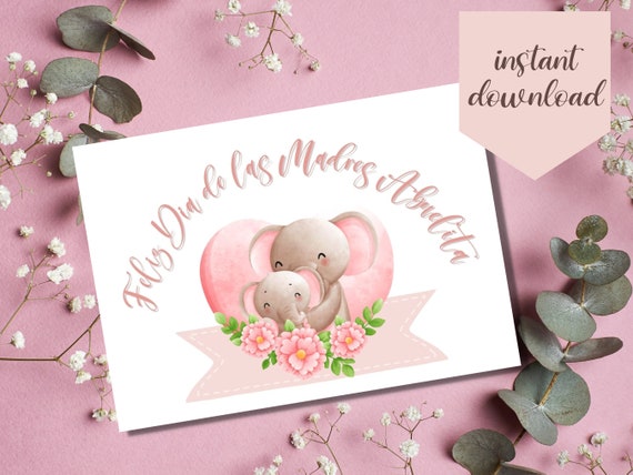 Dia De Las Madres Printable Card Spanish Mother's Day | Etsy