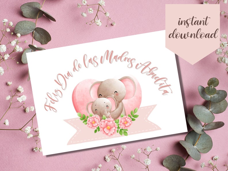 Dia De Las Madres Printable Card Spanish Mother's Day | Etsy