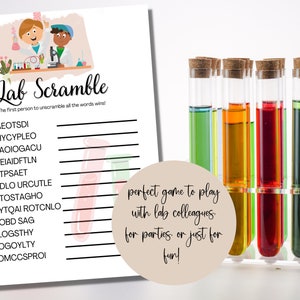 Lab Game | Lab Scramble | Lab Game Printable | Lab Gifts | Instant ...