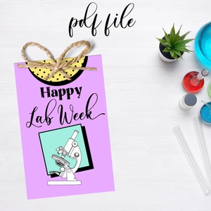 Printable Lab Week Gift Tags | Lab Week | Lab Gifts | Lab Week Game ...