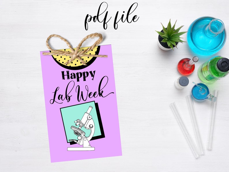Printable Lab Week Gift Tags Lab Week Lab Gifts Lab Week Game Gift Lab Week Gift Instant ...