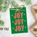 Christmas Gift Tags Printable | Joy Christmas Gift Tags | Printable ...