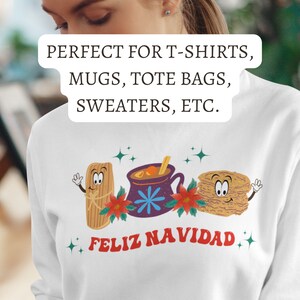 Spanish Christmas PNG | Cute Feliz Navidad Png | Tamales Y Ponche Y ...