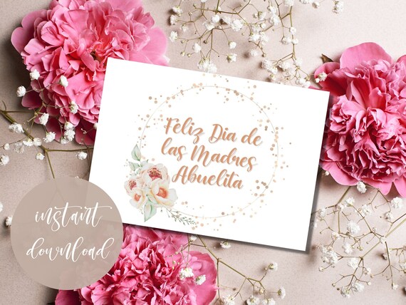 Dia De Las Madres Printable Card Spanish Mother's Day | Etsy