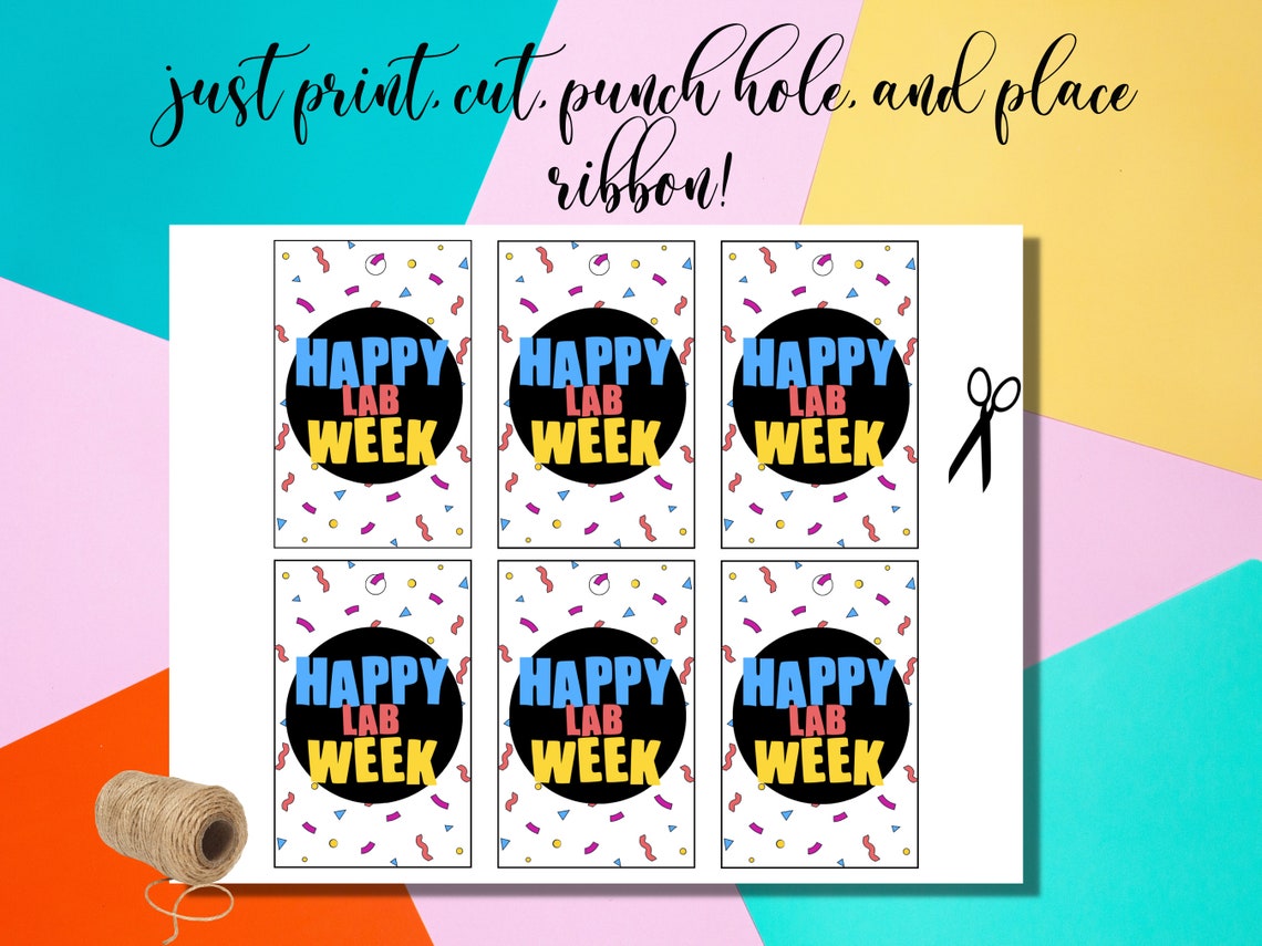 Printable Lab Week Gift Tags | Lab Week | Lab Gifts | Lab Week Game ...