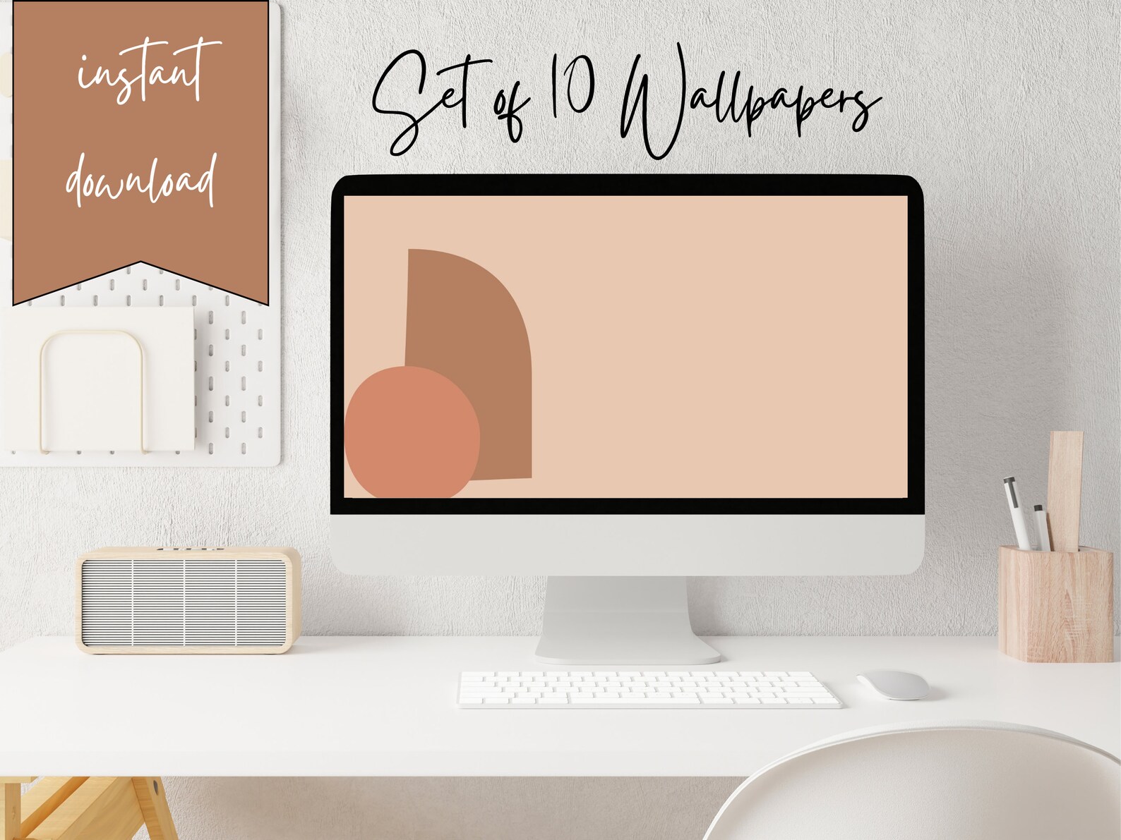 Boho Desktop Wallpaper | Set of 10 | Minimalist Laptop Wallpaper ...