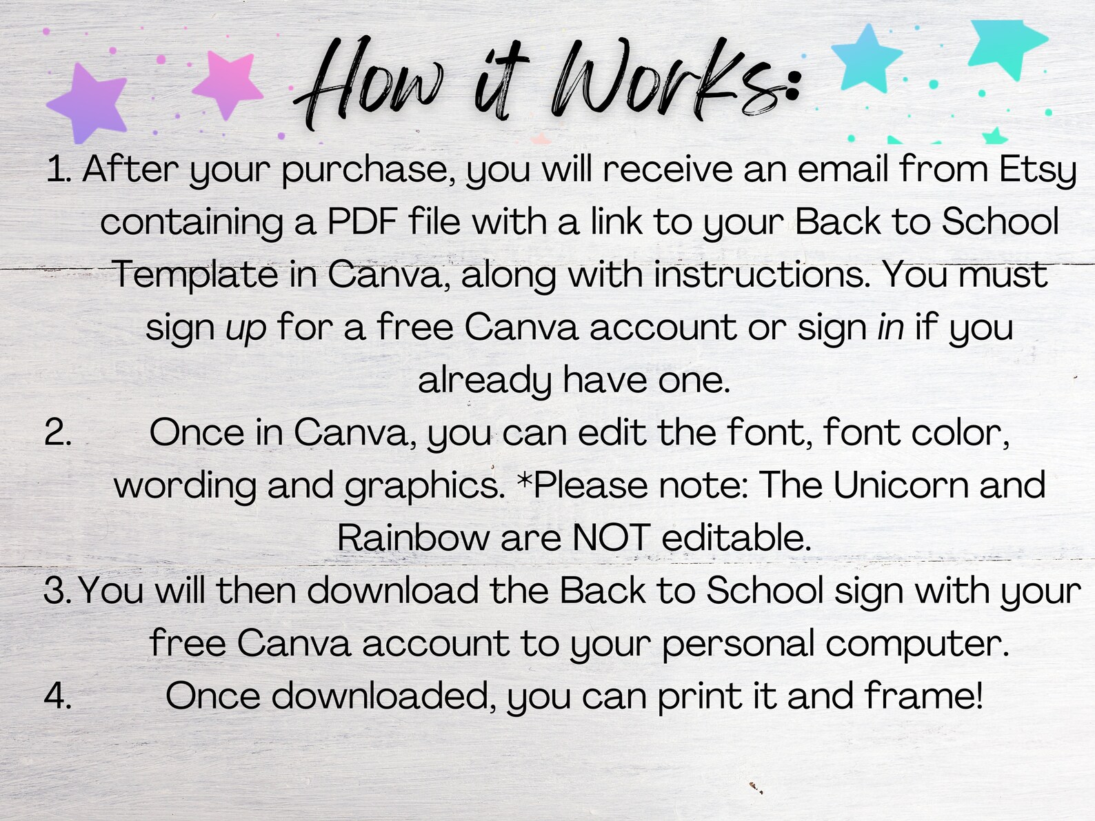 Editable Unicorn First Day of School Sign Reusable Back to School ...