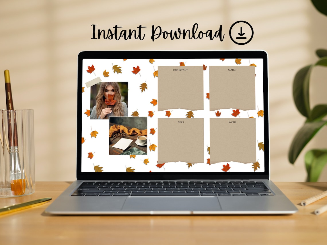 Editable Desktop Wallpaper Organizer Folder Icons Fall - Etsy