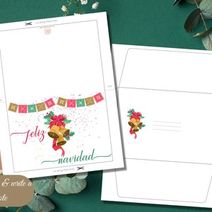 Printable Spanish Christmas Card | Feliz Navidad Card | Merry Christmas ...