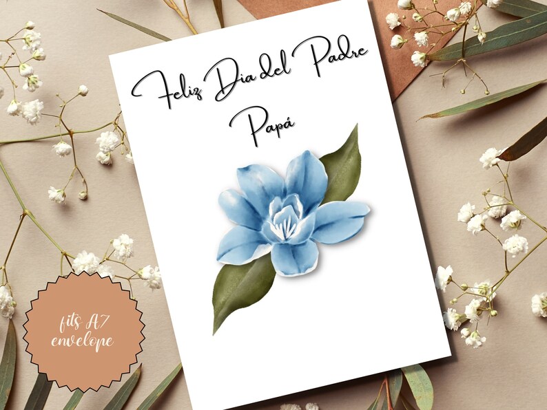 Feliz Dia Del Padre | Printable Card | Spanish Father's Day Card | PDF ...