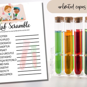 Lab Game | Lab Scramble | Lab Game Printable | Lab Gifts | Instant ...