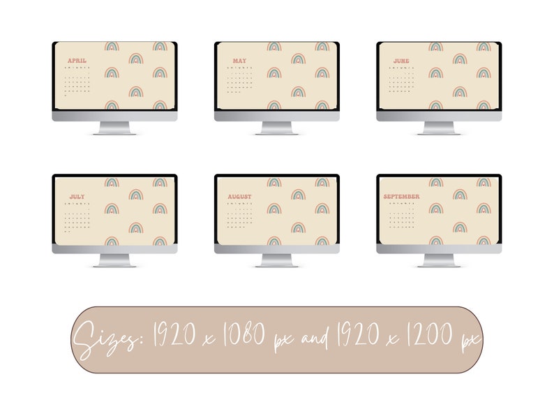 Desktop Wallpaper Calendar July 2022-dec 2023 Boho Desktop Wallpaper ...