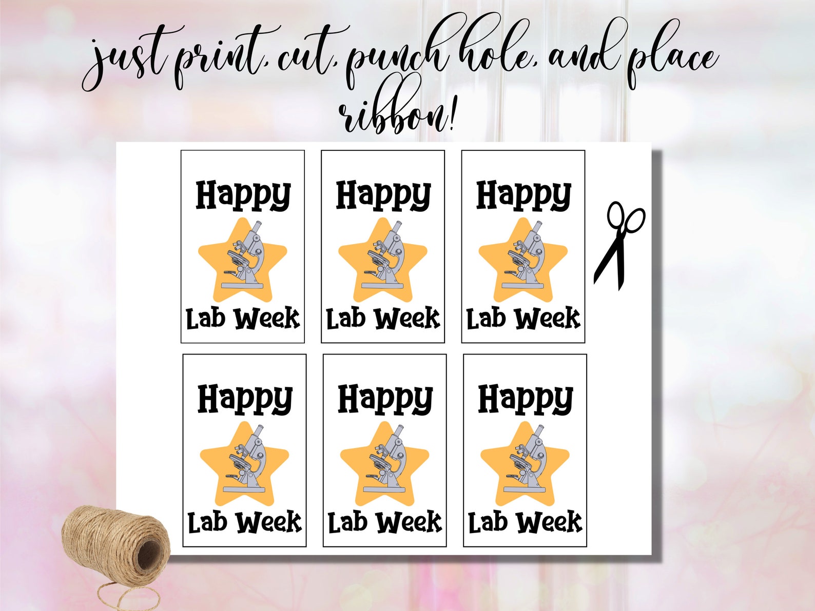 Printable Lab Week Gift Tags Lab Week Lab Gifts Lab Week Game Gift Lab ...